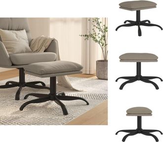 vidaXL Fußhocker Hellgrau 60x60x36 cm Samt - Samtsessel - Hocker Grau - Beistelltisch - Lounge Möbel - Sessel Hellgrau