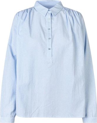 Lollys Laundry Femme, Blouses et Chemises, Bleu, Taille: 46 FR Chemise Bleu Clair &agrave; Manches Longues