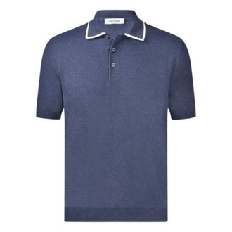 Gran Sasso Kurz&auml;rmeliges Poloshirt mit Kontrastbesatz - - Tops - Herren - Blau - 2XL