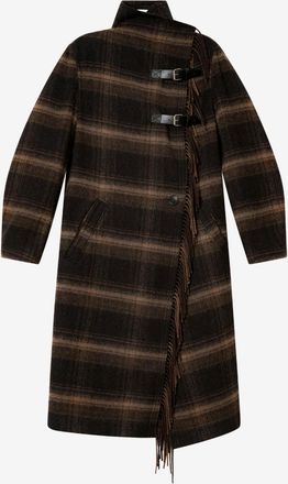 Isabel Marant Manteau Gihan En Laine - Femme - Noir / Kaki - Taille34 - Marant &Eacute;toile