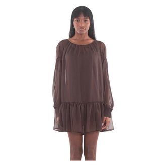 Aniye By Femme, Robes, Brun, Taille: 40 FR Ivette Sheer Over Dress