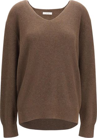 The Row Womens Sweater Phef Cotton And Cashmere Fudge
