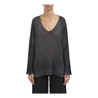 Avant Toi Maglia Scollo a V in Garza di Cashmere - - Knitwear - Damen - Schwarzk - XS