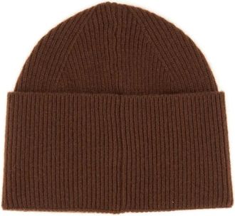 HUGO BOSS Homme, Accessoires, Brun, Taille: ONE Size Bonnet en maille c&ocirc;tel&eacute;e