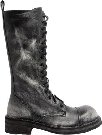 Ann Demeulemeester Bottes en cuir bross&eacute; - Homme - Chaussures - Noir - Taille: 44 EU