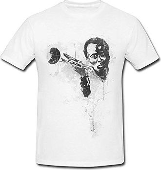 Paul Sinus Art Miles Davis (2) T-shirt pour homme avec imprimé Blanc - Blanc - X-Large