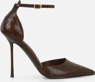 Simmi London Simmi London Marinah escarpins &agrave; talons effet serpent en PU marron