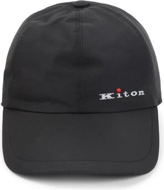 Kiton Caps & M&uuml;tzen - Black Polyester Baseball Cap With Embroidered Logo - Gr. L - in Schwarz - f&uuml;r Damen