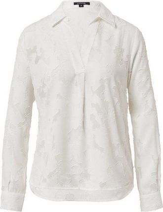 Comma Langarmbluse Bluse Semitransparente Jacquard-Bluse im Relaxed Fit
