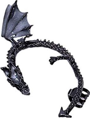 Generic R&eacute;tro Europ&eacute;en et Am&eacute;ricain Brillant Dragon Forme Boucles doreilles Boucles doreilles Femmes Punk Oreillettes Lumineuses Noir Cr&eacute;atif et UtileOp&eacute;ratio