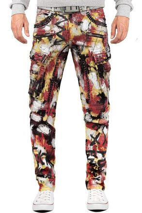 Cipo & Baxx Herren Jeans CD587-bans Rot W32/L32