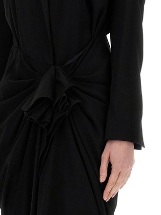Dries Van Noten Wool-Viscose Blend Midi Dress - Black