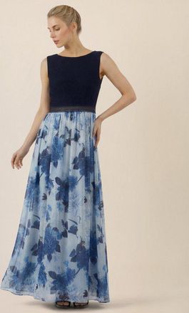 Apart Abendkleid mit Spitzentop und Blumendesign