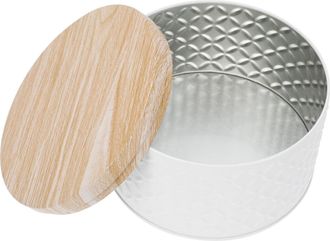 Hemoton Metall Keksdose Mit Deckel Rund 5.4 Zoll Blechdose F&uuml;r Geb&auml;ck Und Snacks Praktische Aufbewahrungsbox F&uuml;r K&uuml;che Und Kinder S&uuml;&szlig;igkeiten