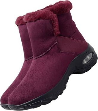 UPKOCH Bottes de Neige Chaudes pour Femmes -Montantes Doubl&eacute;es en Peluche Semelles Antid&eacute;rapantes Confortables Bottines DHiver Polyvalentes pour Outdoor et T