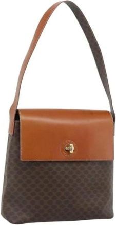 Celine Sac bandouli&egrave;re vintage Pre-owned en toile - Femme - Pre-owned - Brun - Taille: ONE Size