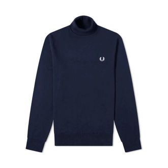 Fred Perry Rollkragen-Strickpullover - - Knitwear - Herren - Blau - XL