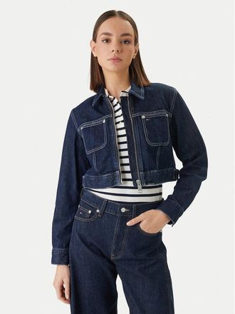Tommy Jeans Jeansjacke DW0DW22384 Dunkelblau Straight Fit
