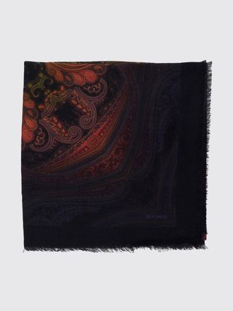 Etro &Eacute;charpe en m&eacute;lange de laine et soie &agrave; motif Paisley et bord frang&eacute;