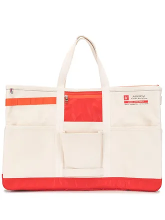 As2ov sac cabas Alberton &agrave; poches - Blanc