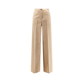 Pinko Pinko, Femme, Pantalons, Beige, Taille: 42 FR Pantalon en lin
