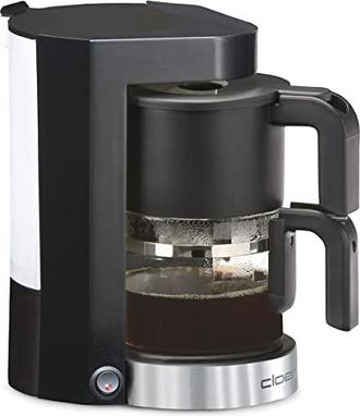 Cloer 5990 Filterkaffeemaschine mit Warmhaltefunktion, 800 W, 5 Tassen, Filtergröße 1x2, Schwarz