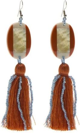 Maliparmi Maliparmi, Femme, Accessoires, Brun, Taille: ONE Size Boucles doreilles &Eacute;l&eacute;gantes en Pierre