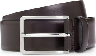 BOSS Herren Erman-L Sz35 G&uuml;rtel aus italienischem Leder mit Dornschlie&szlig;e Dunkelbraun 115