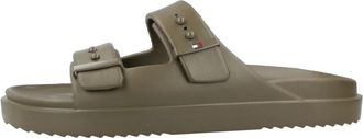 Tommy Hilfiger Homme, Chaussures, Vert, Taille: 44 EU Light Adjustable Pool Slider