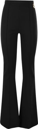Elisabetta Franchi Femme, Pantalons, Noir, Taille: 40 FR Pantalon Palazzo avec Charmes