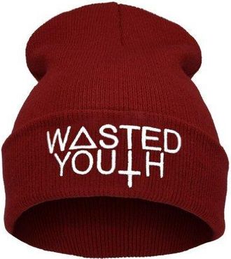 4sold Bonnet - Homme Noir Noir Taille Universelle Noir Wasted Dark Red Taille Universelle