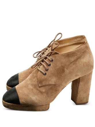 Chanel bottines &agrave; plateforme - Tons neutres