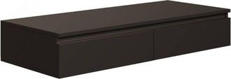 Selsey Selsey - Bemmi - H&auml;ngeschreibtisch / Schminktisch mit Schubladen, Schwarz, 120 cm