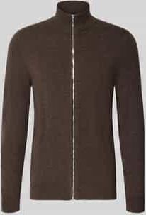 Profuomo Jacke aus Baumwoll-Mix in Strick-Optik