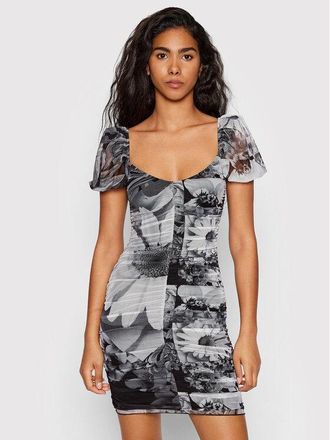 Desigual Coctailkleid MONSIEUR CHRISTIAN LACROIX Marsella 22SWVK45 Grau Slim Fit