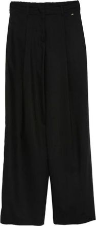 Herno Femme, Pantalons, Noir, Taille: 38 FR Pleated Pantalons