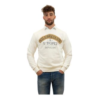 Vilebrequin Sommer Baumwoll-Sweatshirt mit bedrucktem Logo - - Sweatshirts & Hoodies - Herren - Wei&szlig; - M