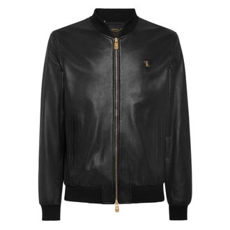 Billionaire Boys Club Homme, Vestes, Noir, Taille: 2XL Bomber basique en cuir