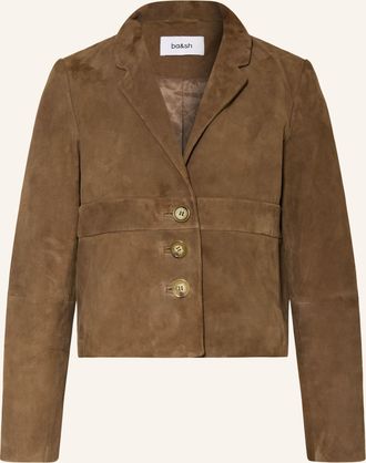 BA&SH Ba&Sh Lederjacke Morfeo gruen