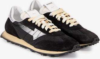 RUN OF Baskets en cuir m&eacute;lang&eacute; matelass&eacute;