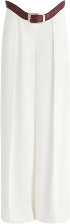 Jean Paul Gaultier Femme, Pantalons, Blanc, Taille: 36 FR Wide Pantalons