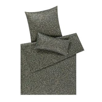 ESTELLA Bettw&auml;sche Aline | Oliv | 155x220 cm + 80x80 cm | b&uuml;gelfreie Qualit&auml;t | pflegeleicht & trocknerfest | ideale Vier-Jahreszeiten-Garnitur | 100% Baumwol