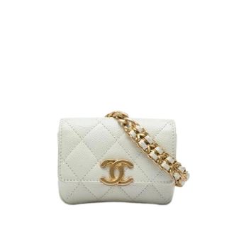 Chanel Sac banane mini vintage doccasion - Femme - Pre-owned - Blanc - Taille: ONE Size