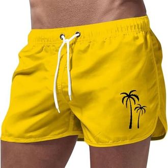 Generic Short de bain pour homme - Short de plage d&eacute;t&eacute; - S&eacute;chage rapide - Short de bain pour homme, jaune, 3XL