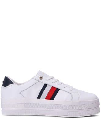 Tommy Hilfiger baskets &agrave; patch logo - Blanc