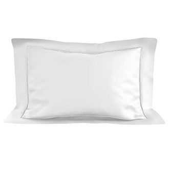 Soleil d'Ocre Taie doreiller en Coton 50x75 cm Percale Blanc