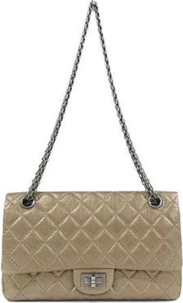 Chanel Pre-owned Sac Bandouli&egrave;re en Cuir de Veau - Femme - Pre-owned - Beige - Taille: ONE Size