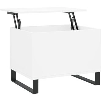 Les Tendances Table basse Blanc 60x44,5x45 Bois dingénierie