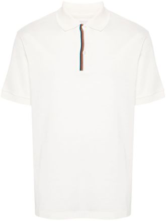 Paul Smith polo à détails rayés signature - Blanc