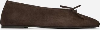 Arket Veloursleder-Ballerina -Braun